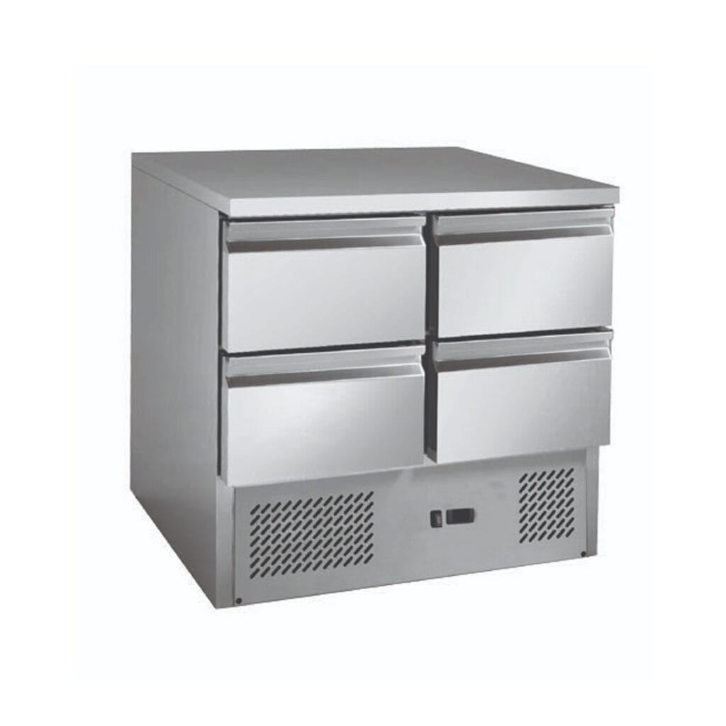 Thermaster Stainless steel 4-Drawers Compact Workbench Fridge – GNS900 ...