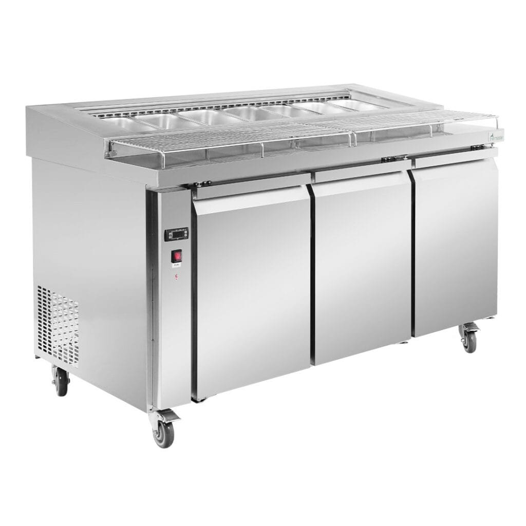 PWB150 three door DELUXE Pizza Prep Bench - CHEFHOUSE