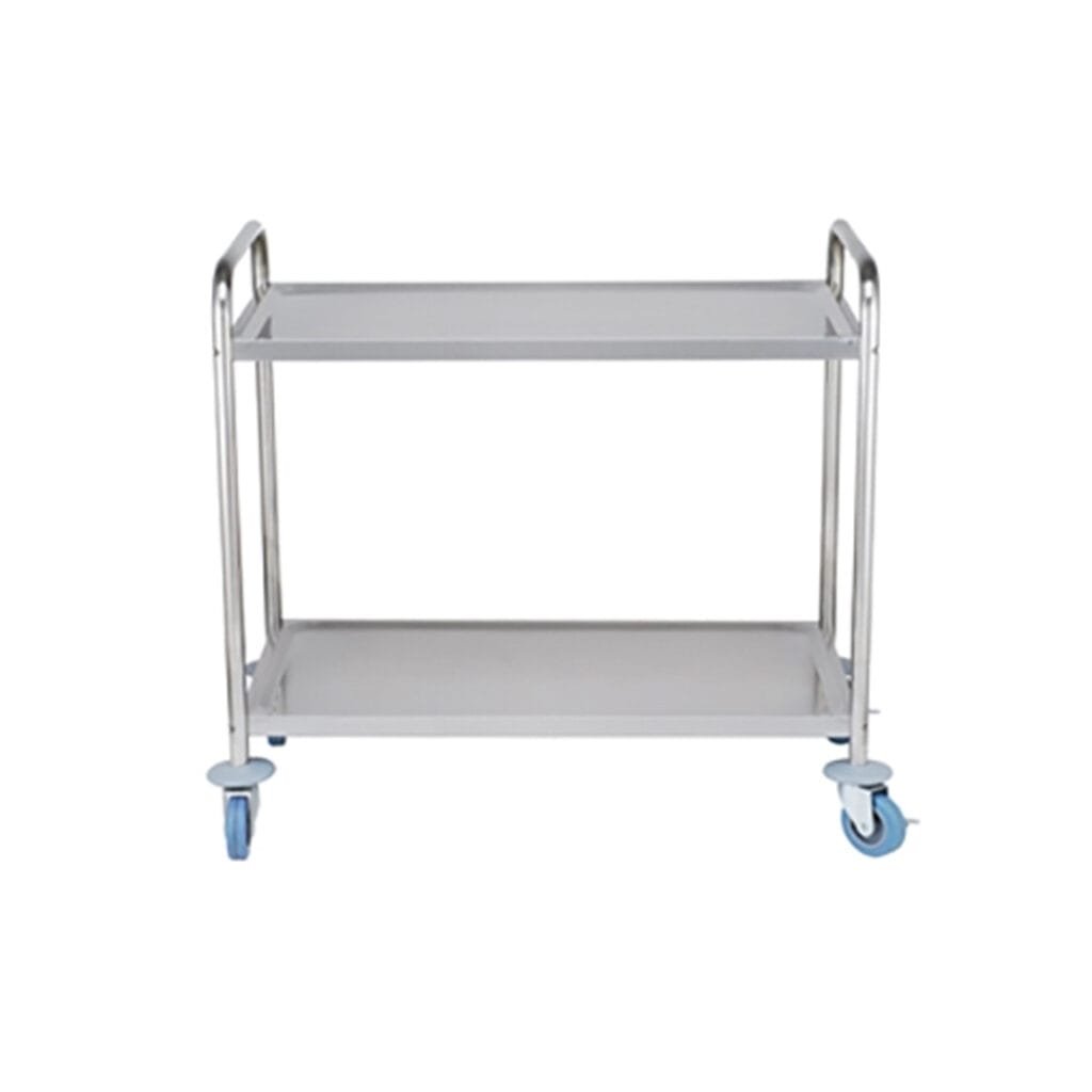 Stainless Steel Catering Trolley – Large, 2 Tier - CHEFHOUSE